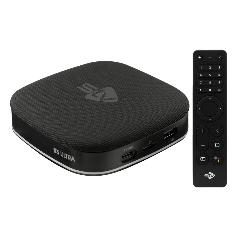 STV S3 Ultra 6K: Receptor IPTV Android 12 c/ Comando de Voz